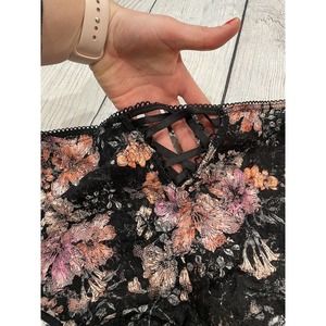 torrid | Intimates & Sleepwear | Torrid Curve Plus Size 2 Black Floral ...